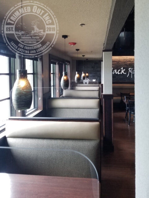 Acrylic Restaurant/Business Divider for Booth or Common Areas - Trimmed ...