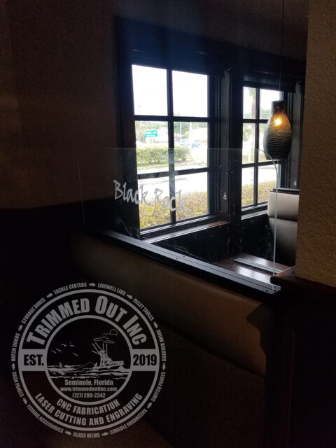 Acrylic Restaurant/Business Divider for Booth or Common Areas - Trimmed ...